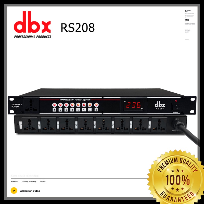 sequence power control Equipment protectionปลDBX RS-208 เครื่องกรอง ...