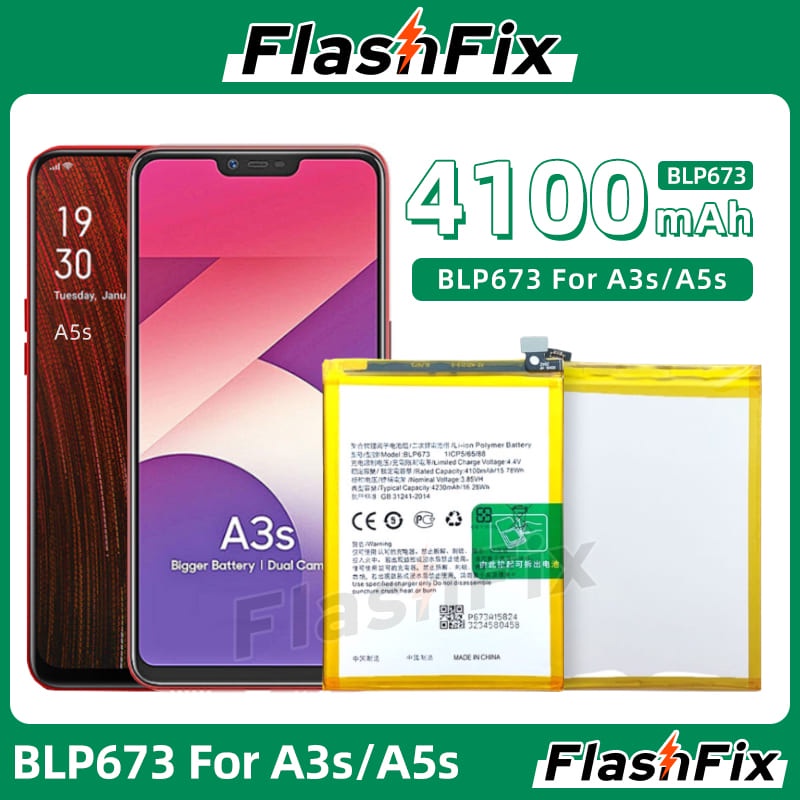 แบตเตอรี่🔋 A3S A5S A31 battery BLP673/ ความจุแบตเตอรี่ 4100mAh สินค้ารับประกันคุณภาพ | Shopee ...