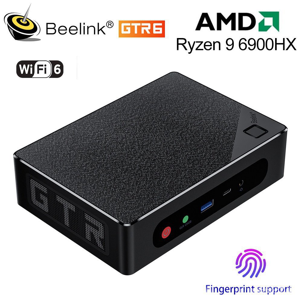 Beelink gtr6 Ryzen 9 6900hx Windows 11 pro 32GB SSD 500GB NVMe 8K 6e ...