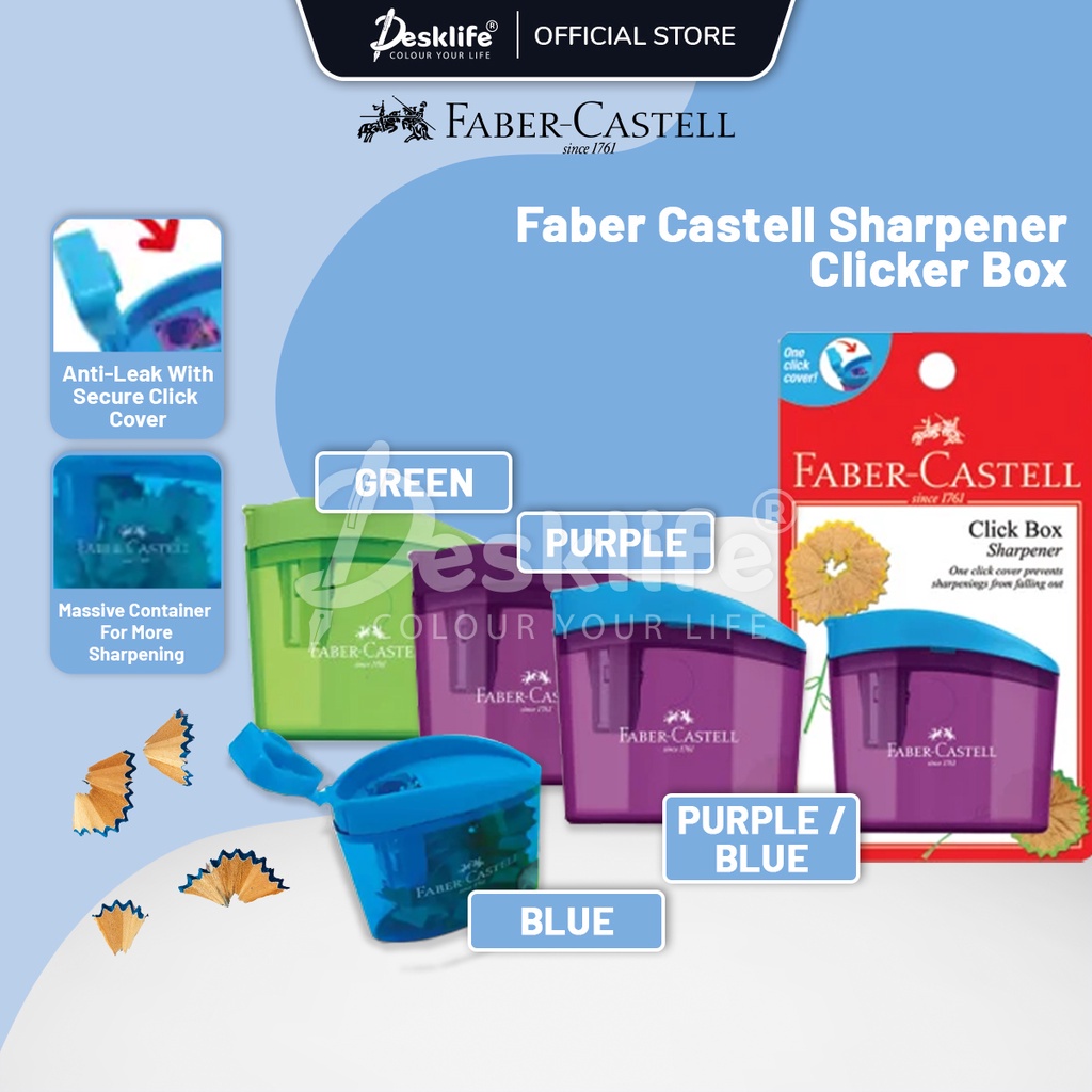 Desklife Faber Castell Sharpener Click Box Big Storage Pencil Sharpene ...