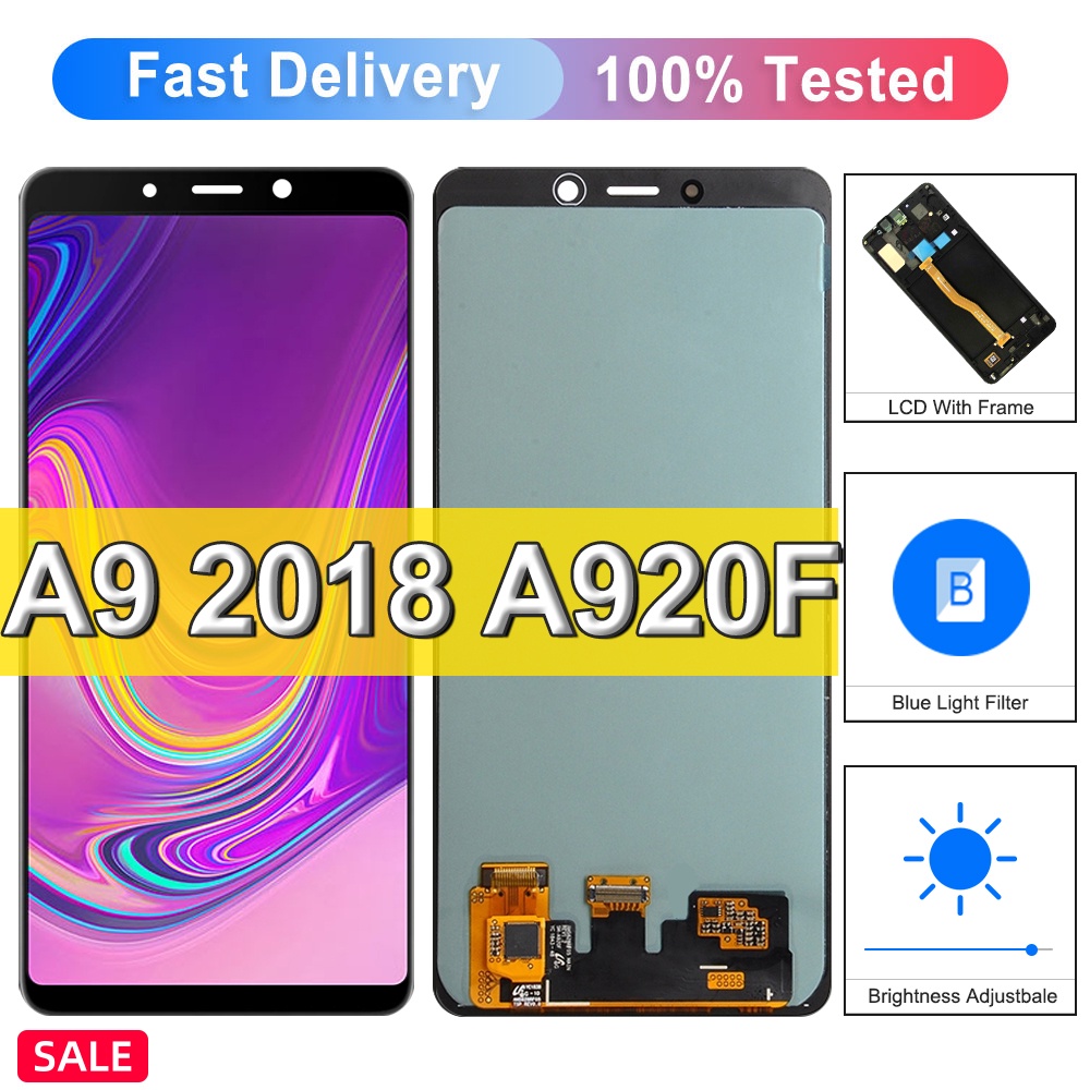 อะไหล่หน้าจอสัมผัส LCD 6.3 นิ้ว สําหรับ Samsung Galaxy A9 2018 A920 Galaxy A920F A9Star Pro ...
