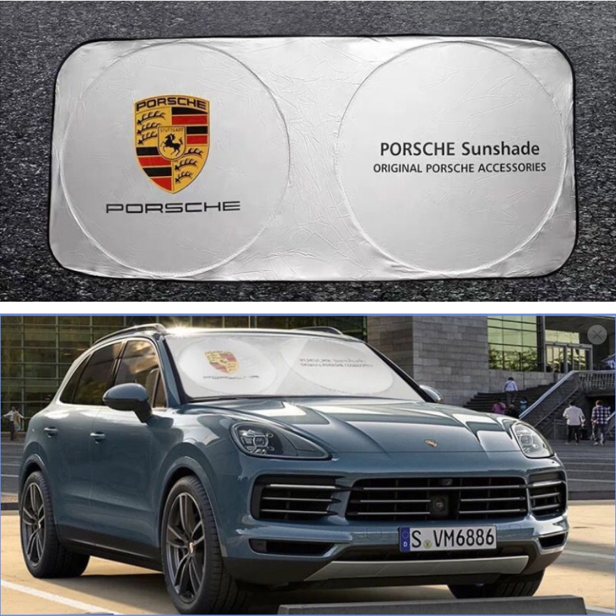PORSCHE car front windshield sunshade macan Cayenne Cayman taycan 718 ...