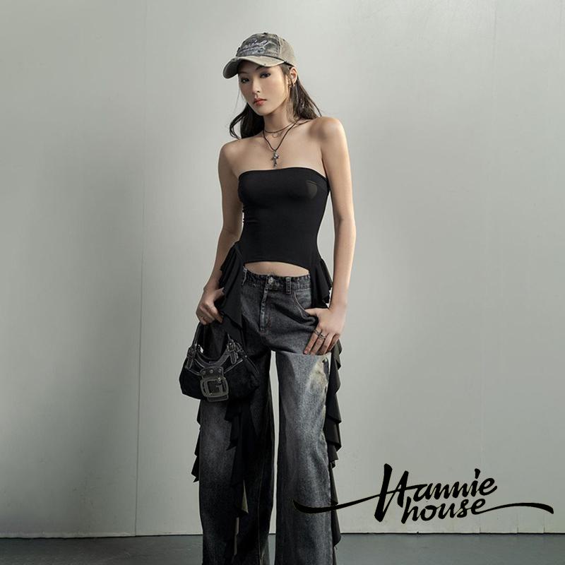 Hannie- เสื้อกล้าม เปิดหลัง ทรงไม่สมมาตร ฤดูร้อน สําหรับผู้หญิง ...