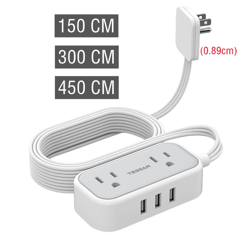Ready stock ซ็อกเก็ตปลั๊กไฟ แบบบางพิเศษ พร้อม USB Type C คุณภาพสูง GGKJ ...