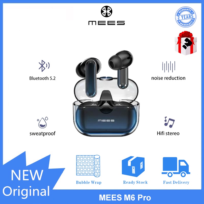 Mees M6 Pro หูฟังบลูทูธไร้สาย ลดเสียงรบกวน | Shopee Thailand