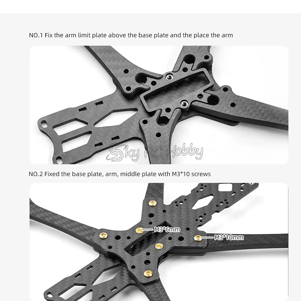 ใหม่ HGLRC Sector D5 FR O3 เฟรมคาร์บอน FPV เวอร์ชั่นอัพเกรด อุปกรณ์ ...