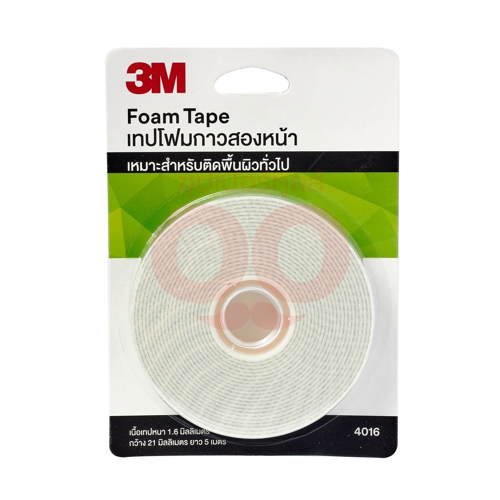 3M (3 เอ็ม) NO.4016 เทปโฟม 2 หน้า ขนาด 21มม.X5ม. | Shopee Thailand