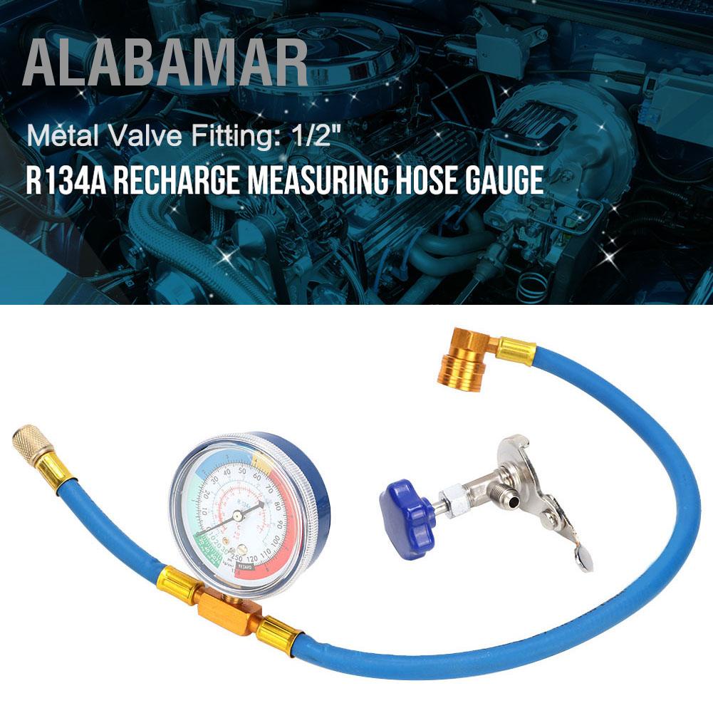 ALABAMAR R134A R12 ฟิตติ้ง Recharge Measuring Hose Gauge System ท่อ ...