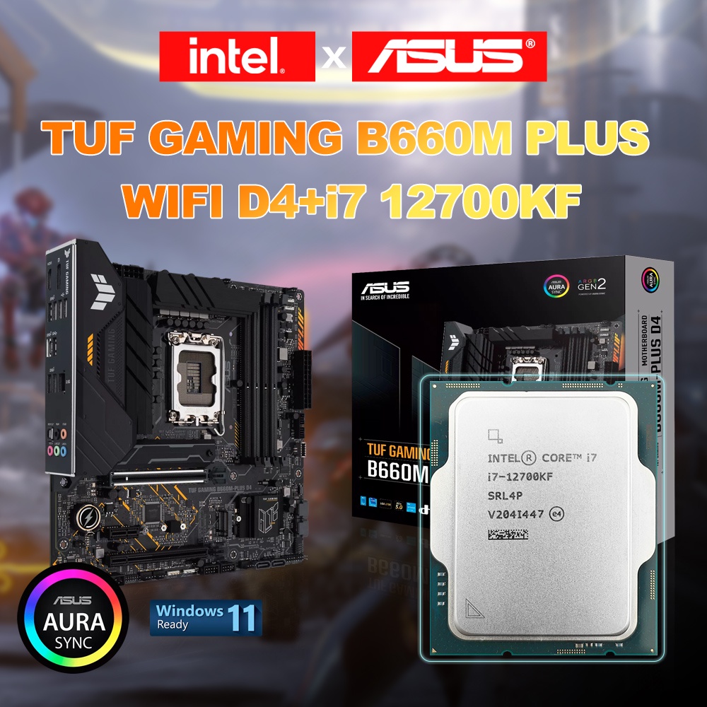 Intel Core i7 12700KF+ASUS TUF GAMING B660M PLUS WIFI DDR4 เมนบอร์ด CPU+ชุดเมนบอร์ด รองรับ LGA ...