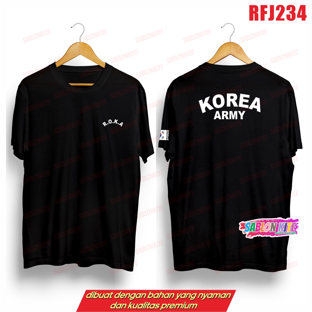 TEE QM !! เสื้อยืด ลาย Roka ARMY KOREA 2022 RFJ234 chanyeol | Shopee ...