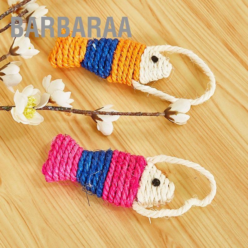 Barbaraa Fish Shape Cat Scratcher Interactive Sisal Rope Scratch Board ...