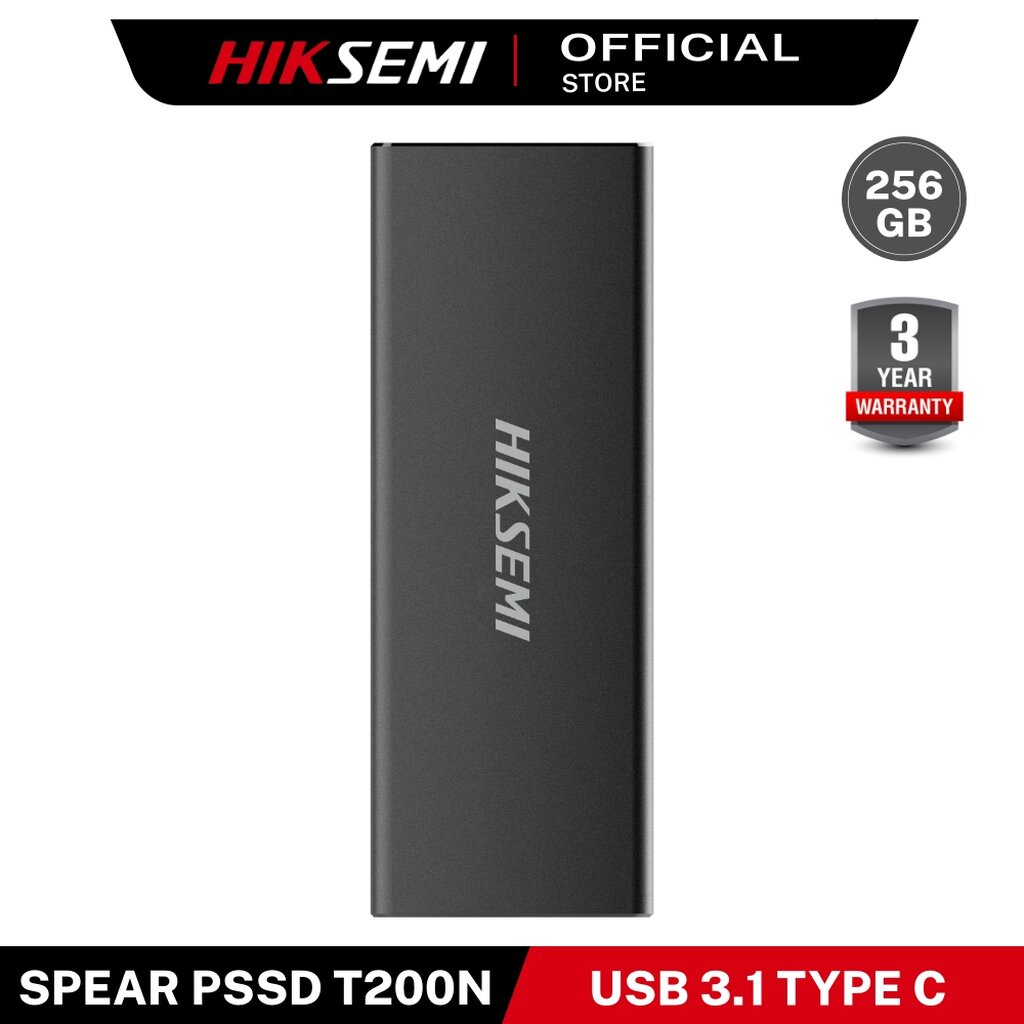 HIKSEMI SPEAR PSSD T200N 256 GB USB 3.1 TYPE-C HIGH SPEED TRANSMISSION ...