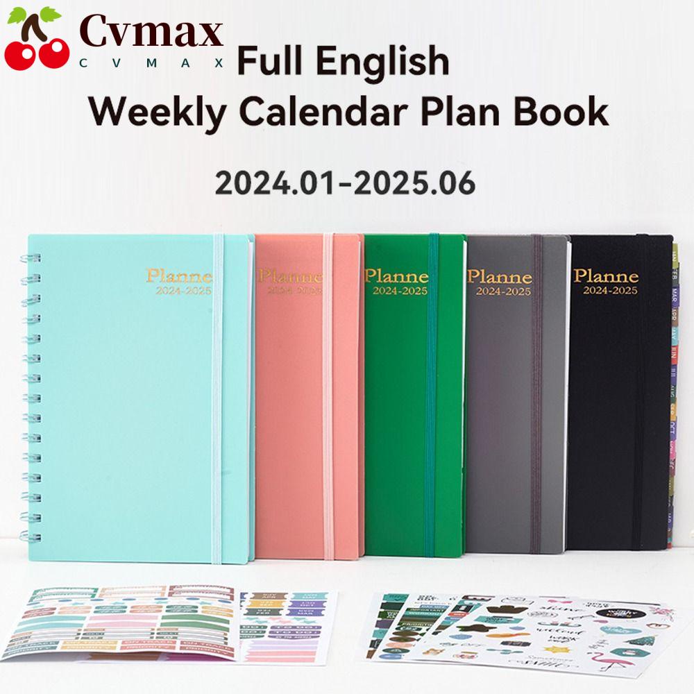 Cvmax A5 สมุดโน้ต ปฏิทิน หนัง PU คุณภาพสูง 365 วัน 2024.1-2025.6 สําหรับนักเรียน | Shopee Thailand