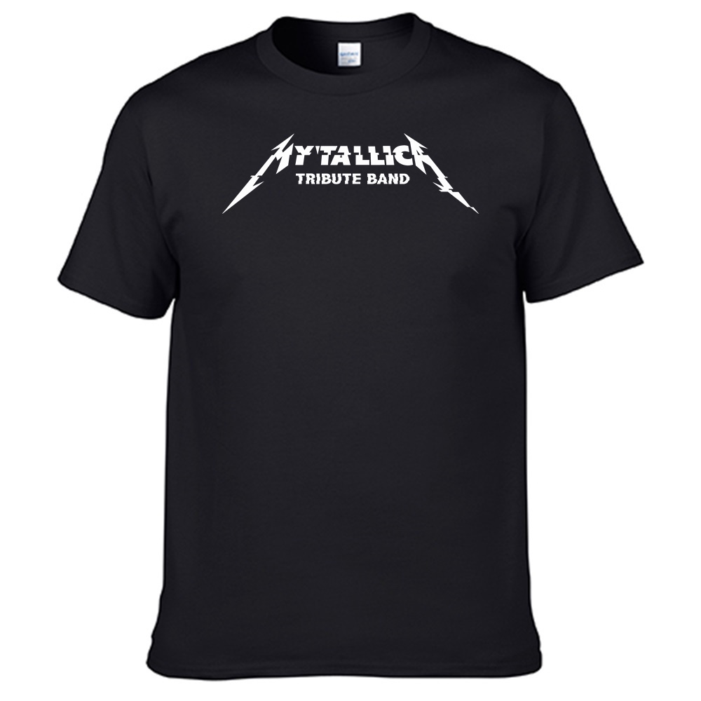 เสื้อยืดแขนสั้น ผ้าฝ้าย 100% พิมพ์ลายวงร็อคเมทัลลิก Heavy Thrash Metal สีดํา พลัสไซซ์ ไซซ์ S-5XL ...
