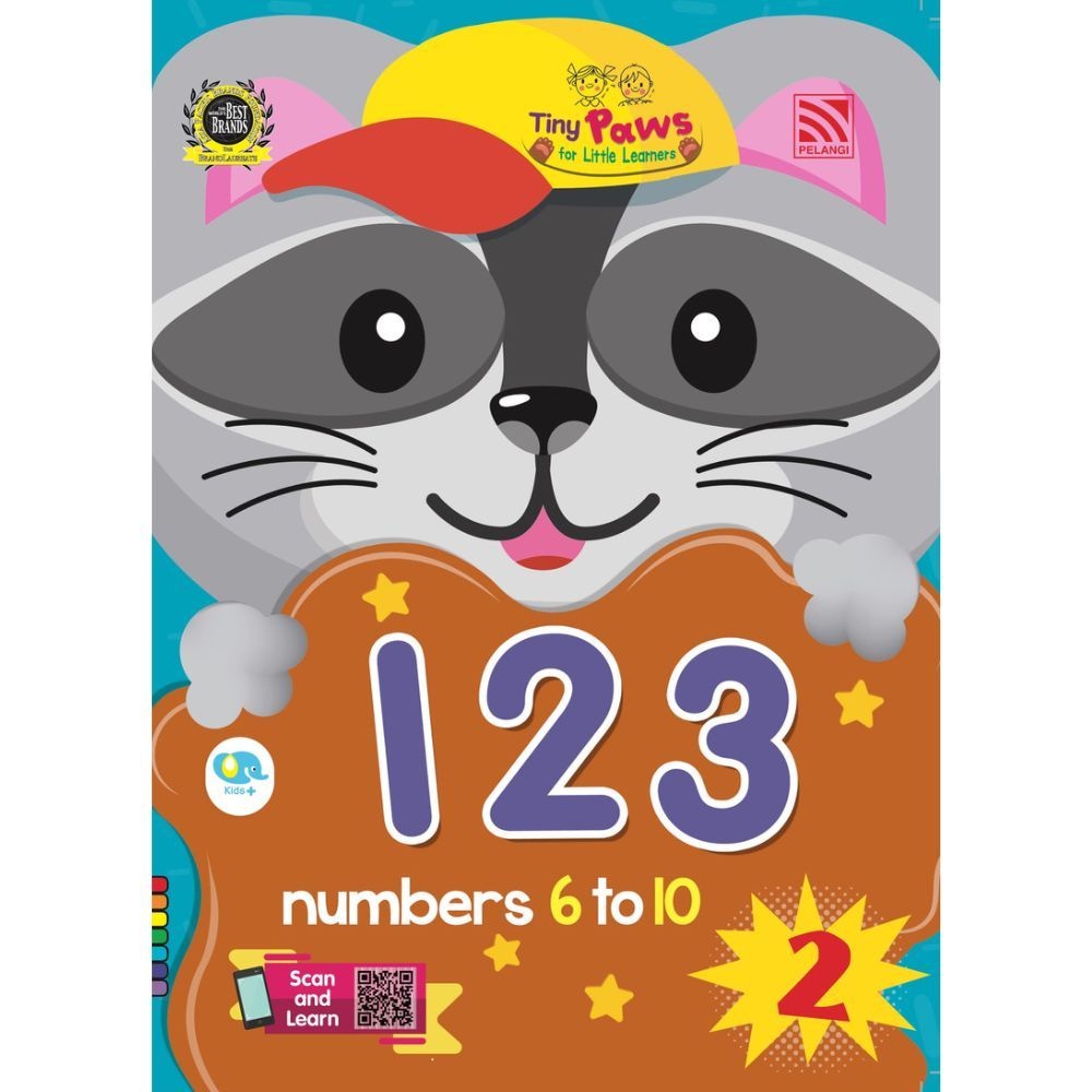 หนังสือเรียนเตรียมอนุบาล Tiny Paws for Little Learners 123 (numbers 6 ...