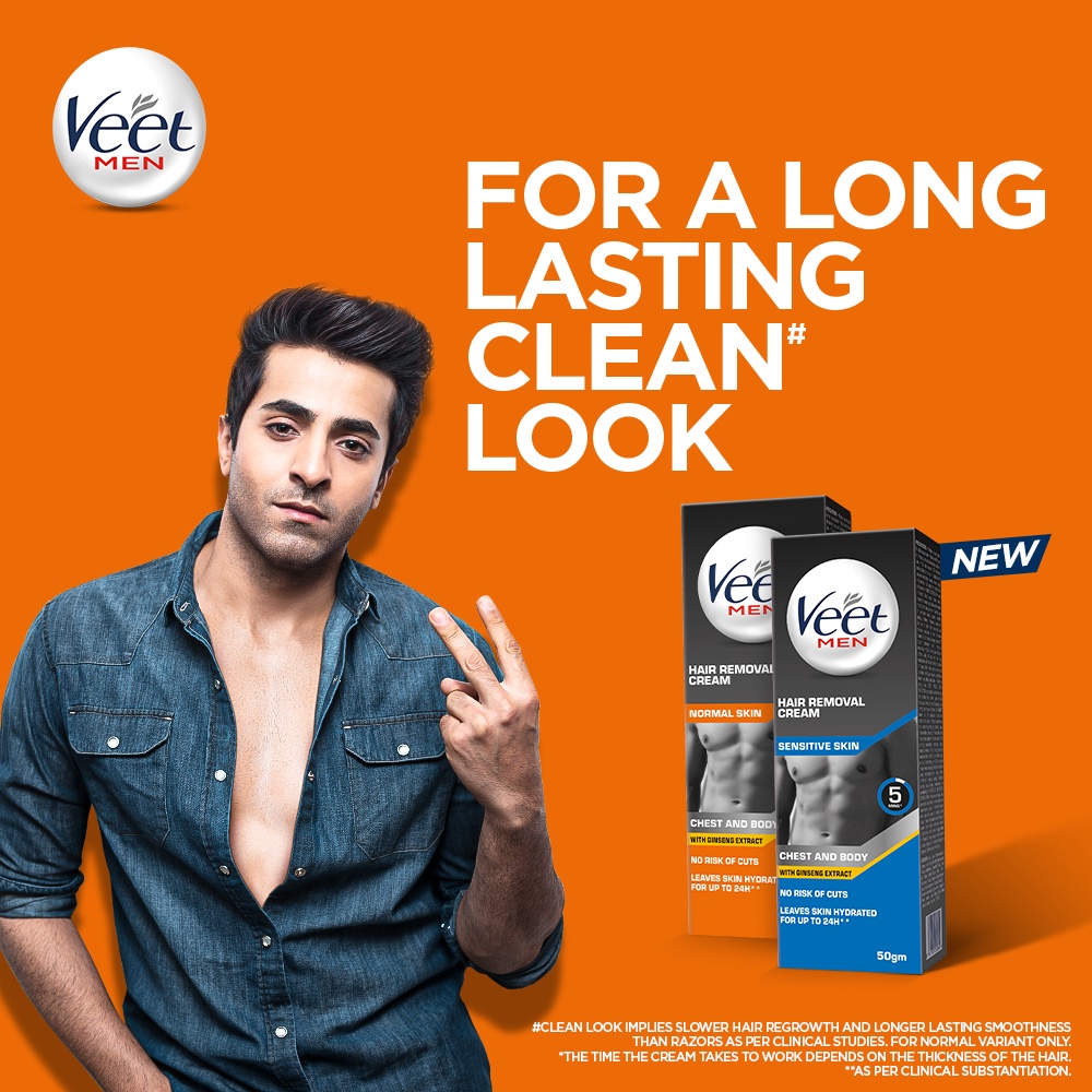 Veet Hair Removal Cream for Men ครีมกำจัดขนบริเวณร่างกายสำหรับผู้ชาย ...
