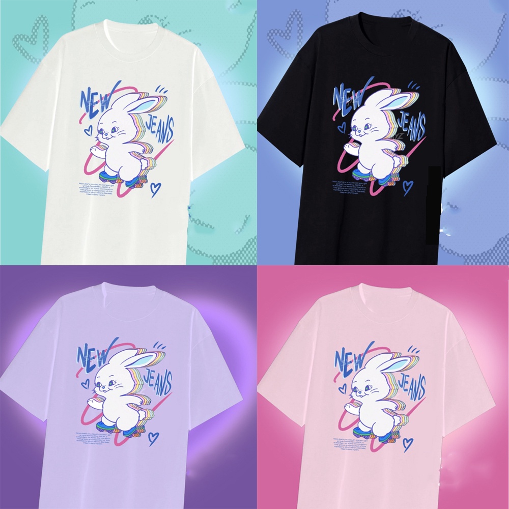 NEW QS2023💥💥 Retro พร้อมส่ง] Kaos NewJeans - Bunny Ttoki Bunnies - New Jeans nj Series - S-5XL👕 ...