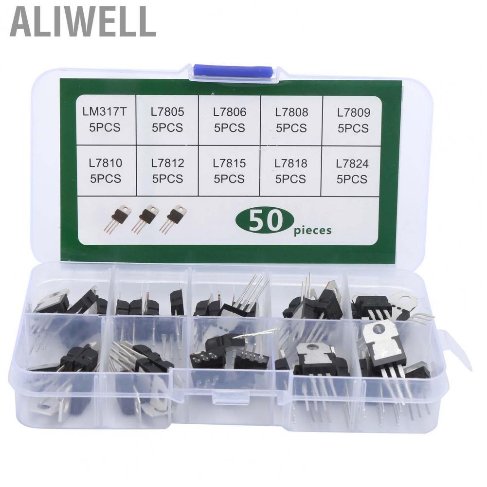 Aliwell 50Pcs Voltage Regulator 3Pin Terminal Transistor Kit T0220 ...