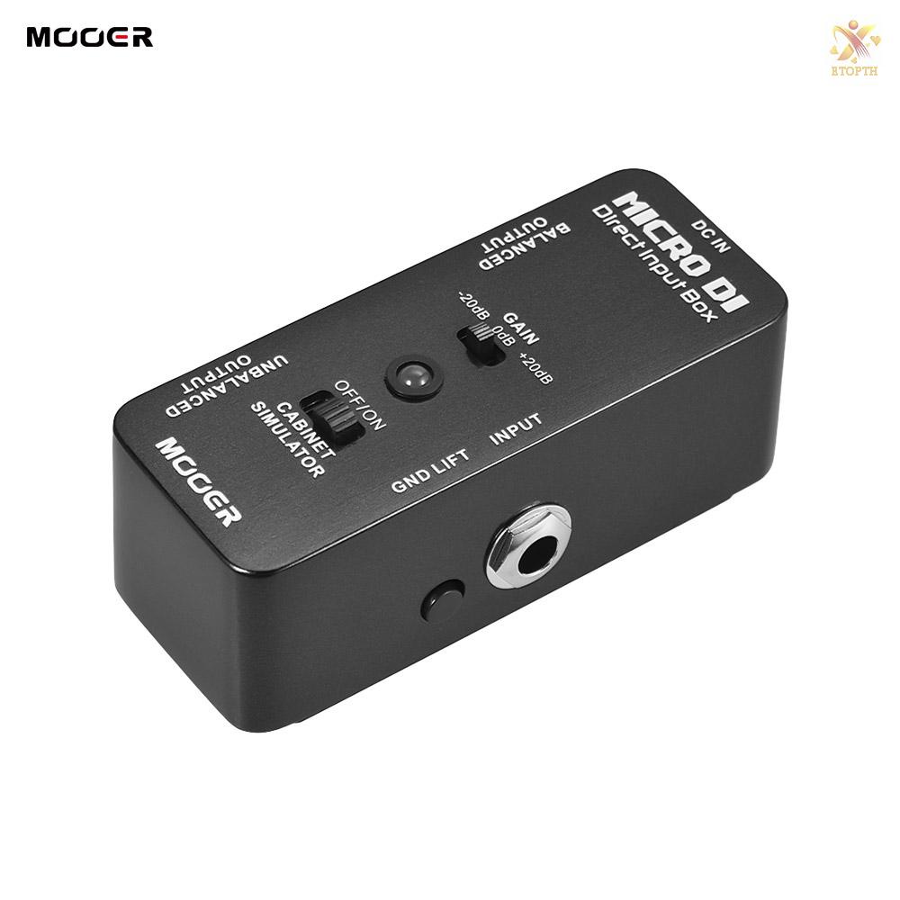 Mooer MICRO DI ตู้จําลอง DI Box อินพุตโดยตรง กล่องเหยียบ เปลือกโลหะเต็ม ...
