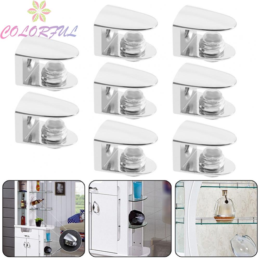 【COLORFUL】Glass Shelf Brackets Adjustable Adjustable Shelf Clamp Anti ...
