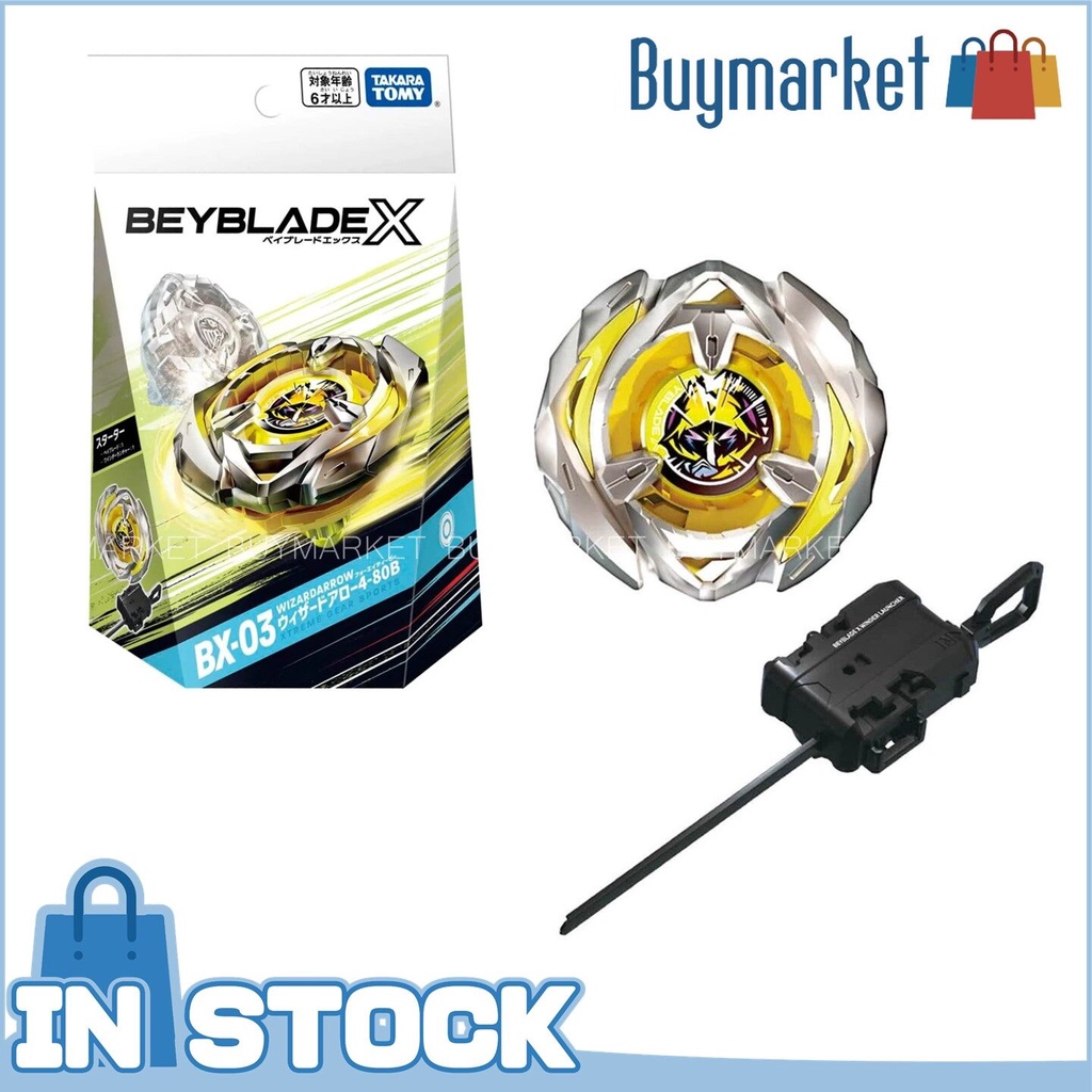 [ของแท้] Takara Tomy Beyblade Beybladex Starter BX-03 Wizard Arrow 4-80B | Shopee Thailand