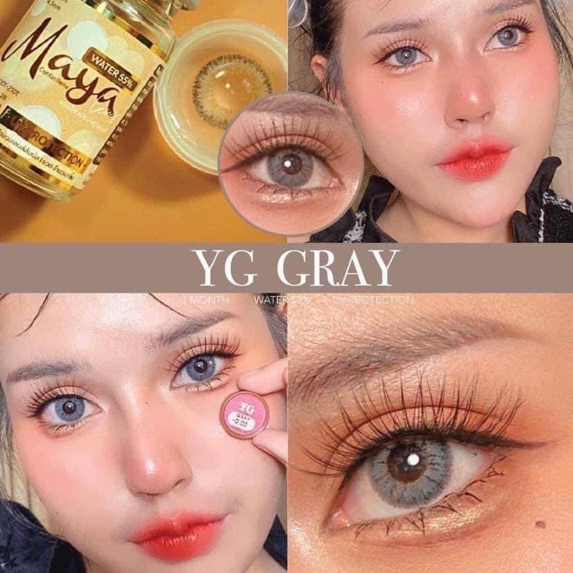 คอนแทคเลนส์maya ฝาน้ำตาล YG | Shopee Thailand