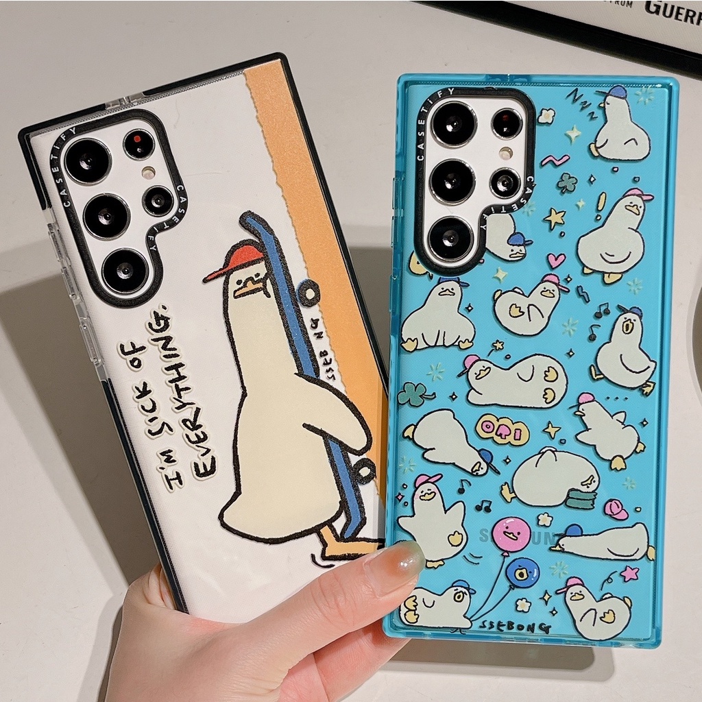 SAMSUNG Lazy Duck Casetify Soft Clearเคสโทรศัพท์สําหรับSamsung Galaxy ...