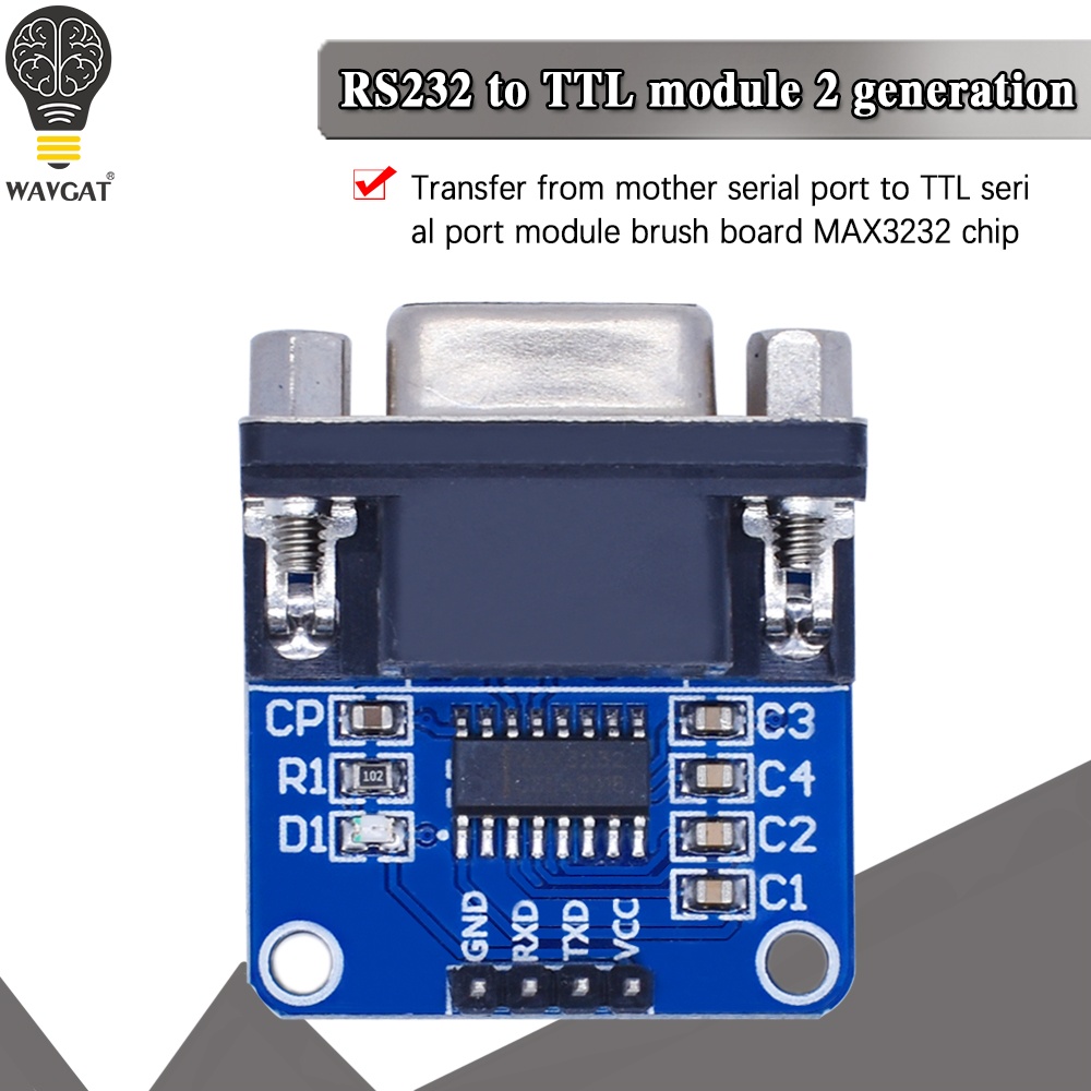 Max3232 RS232 โมดูลแปลงพอร์ตอนุกรม TTL DB9 MAX232 สําหรับ Arduino ...