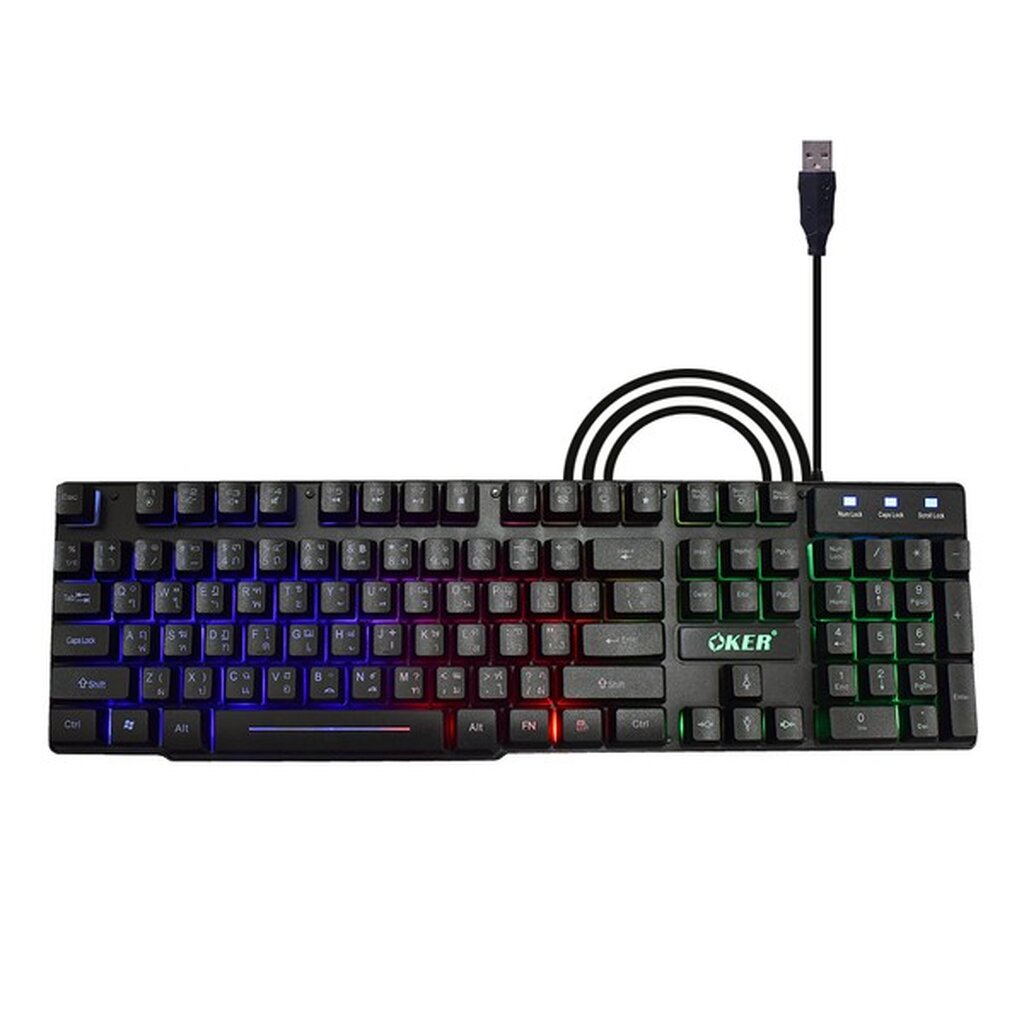 OKER K628 BLACK WARRIOR BACKLIT GAMING KEYBOARD รับประกัน 1ปี | Shopee ...