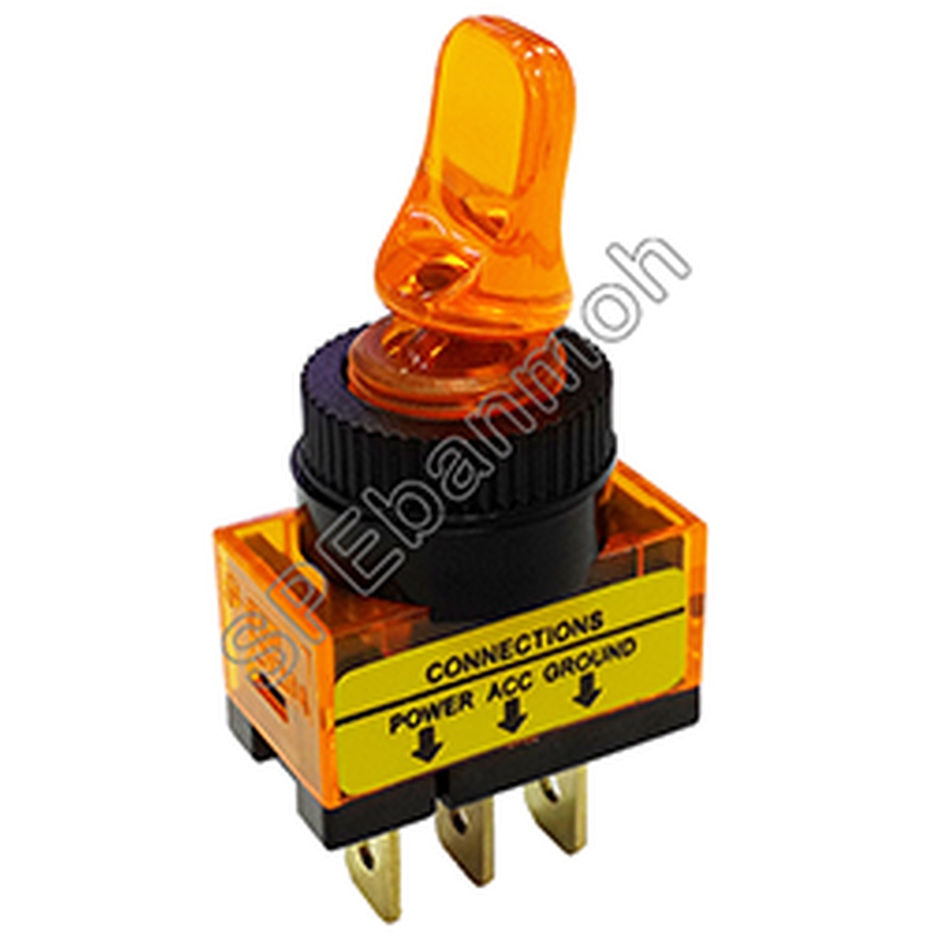R13-110B-01/Y สวิทช์โยก มีไฟ TAIWAN SCI (Toggle Switch) 12VDC 20A ...