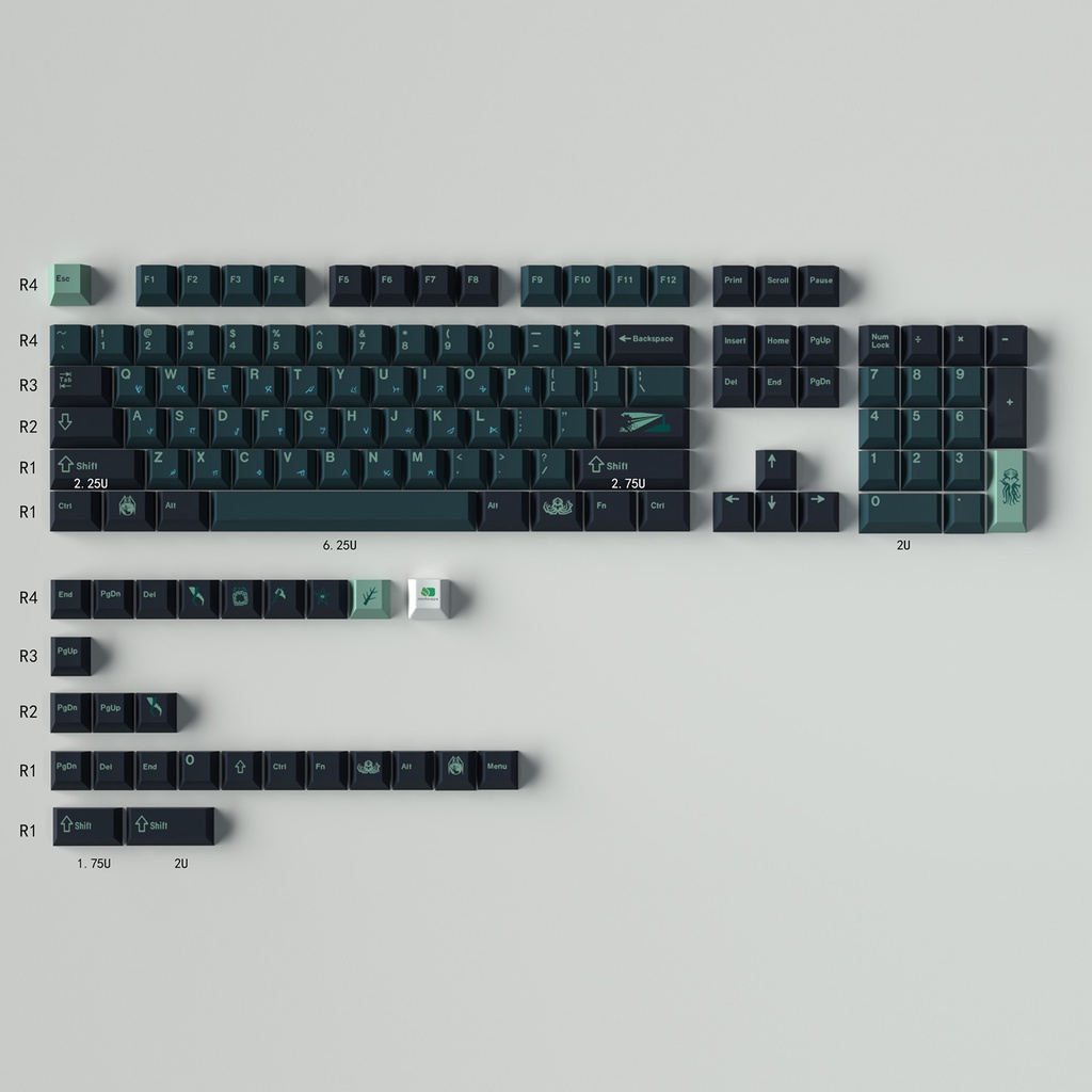 Gmk อะแดปเตอร์ปุ่มกดคีย์บอร์ด PBT 130 คีย์ 68 75 78 84 87 96 98 100 104 ...