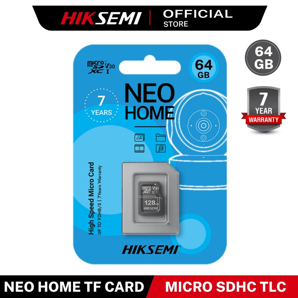 HIKSEMI NEO HOME TF CARD 64GB FOR SMART DEVICES WARRANTY 7 YEARS | Shopee Thailand