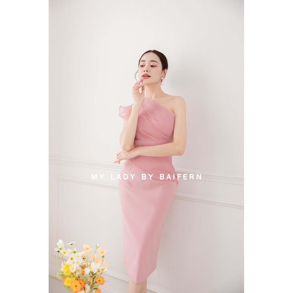 ชุดเดรสไปงานแต่ง ชุดออกงาน MY LADY BY BAIFERN - ML0434 | Shopee Thailand