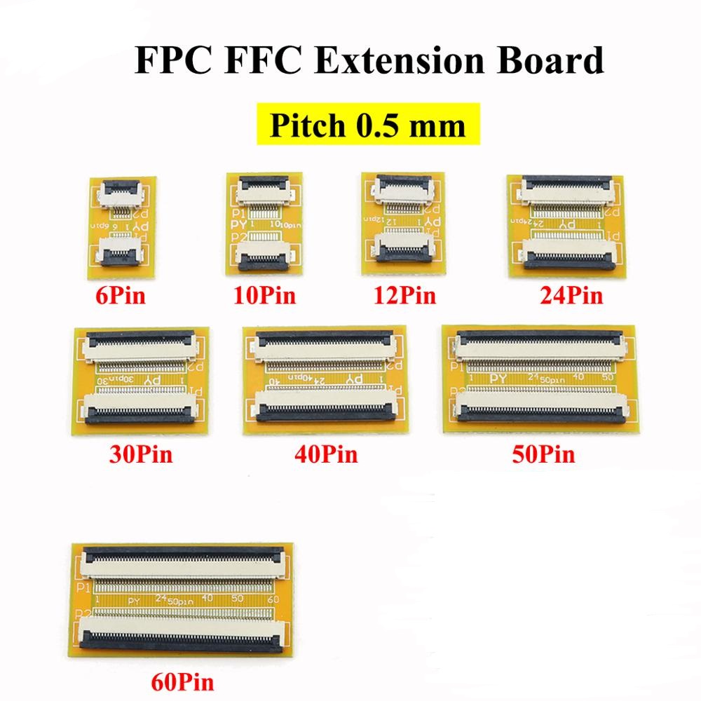 บอร์ดขยายสายเคเบิล FPC FFC พิทช์ 0.5 มม. 6 8 10 12 14 20 30 40 50 พิน 2 ...