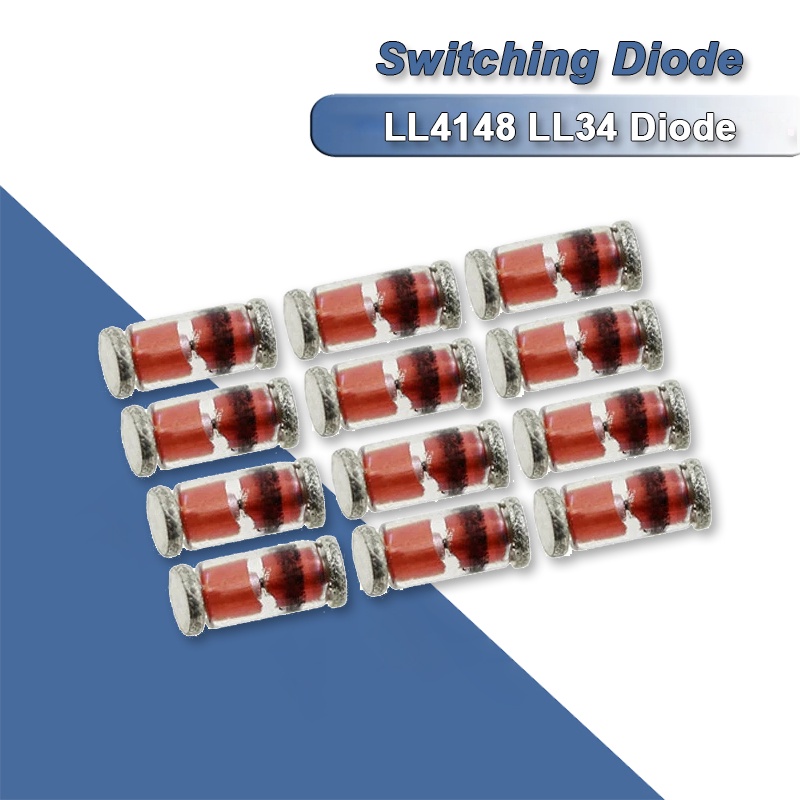 ไดโอดสลับสัญญาณ ขนาดเล็ก LL4148 LL34 4148 SMD 1N4148 IN4148 100 ชิ้น ...