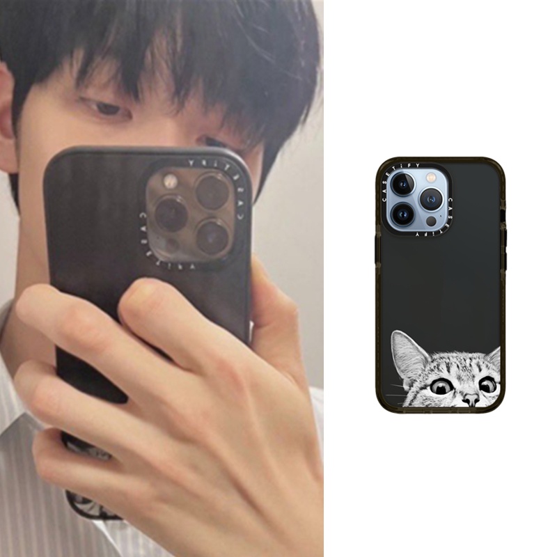 Casetify TXT เคสโทรศัพท์ซิลิโคน TPU แบบนิ่ม ลายแมว SOOBIN สําหรับ iPhone 15 XR 11 12 13 14 Plus ...