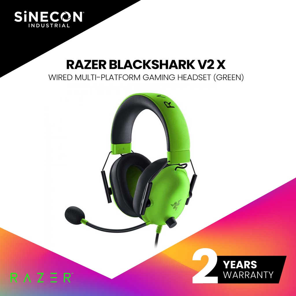 Razer BlackShark V2 X - GREEN Multi-platform wired esports headset By ...