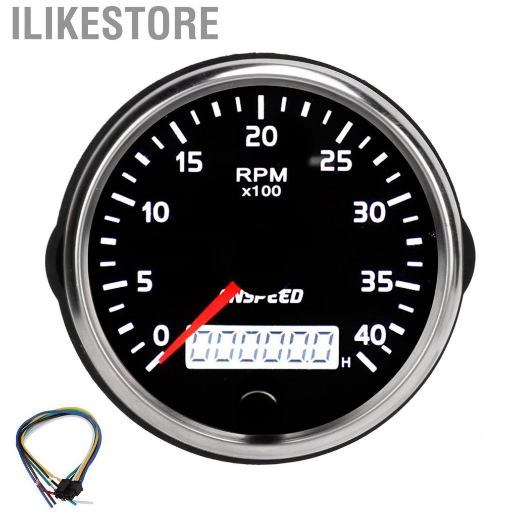 Ilikestore RPM Gauge Tachometer IP67 for 12/24V Car 1‑8 Cylinder ...