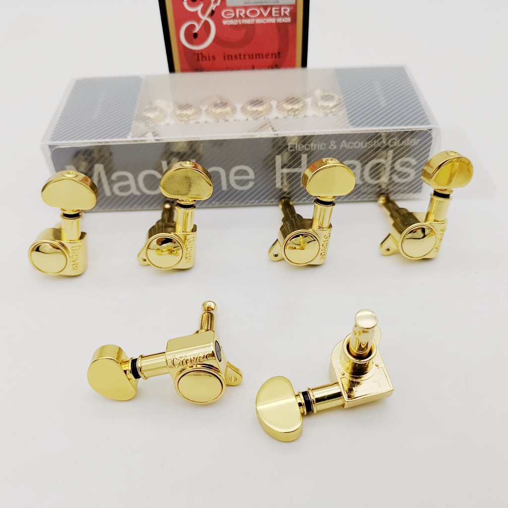 Grover Golden Electric Guitar Machine Heads Tuners Guitar Tuning Pegs ...