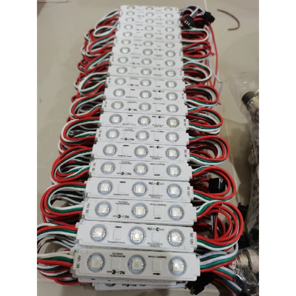 หลอดไฟ LED Modules WS2811 Full Collor Dc 12v หลอดไฟ โมดูล RGB ผิวสีขาว ...