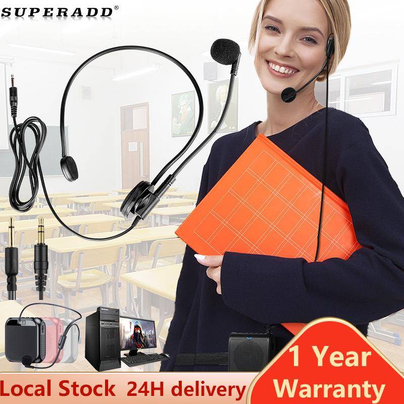 SUPERADD 3.5MM Wired Headset Microphone Mic for computer, mobile phone ...