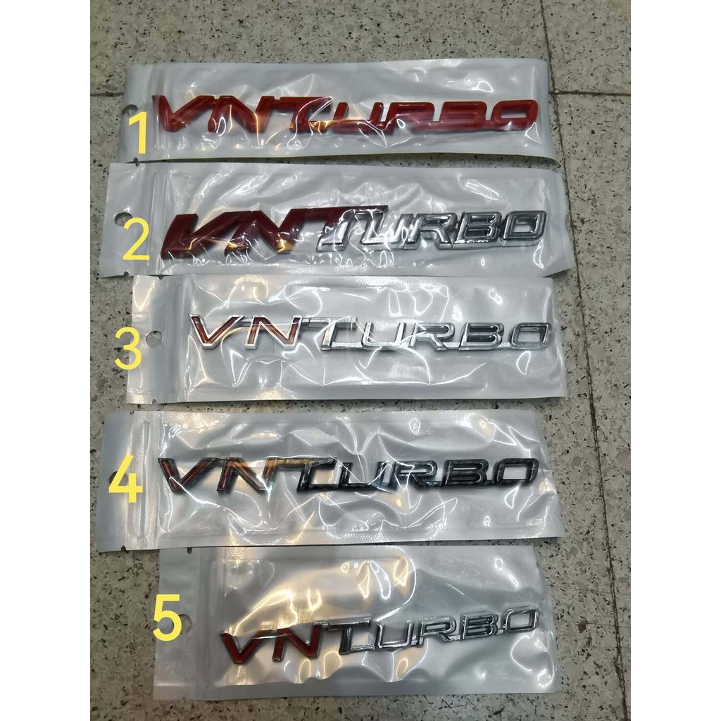 ป้ายโลโก้ VN Turbo สำหรับ / VIGO CHAMP / TOYOTA FORTUNER มี 5 แบบจำนวน1 ...