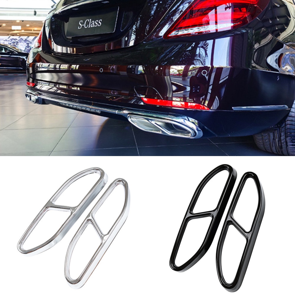 สติกเกอร์ติดท่อไอเสียรถยนต์ สําหรับ Mercedes benz S Class W222 W223 ...