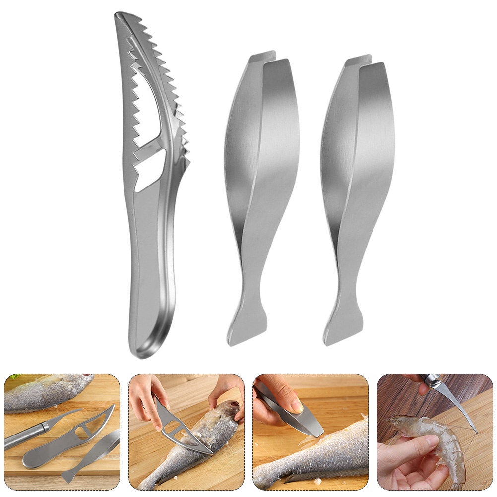 Scaler Scraper Scale Skin Peeler Tool Fishbonecleaningbrush Stainless ...