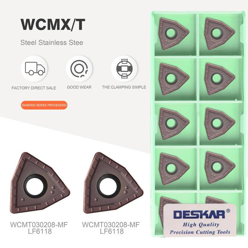 10 ชิ้นคุณภาพสูง 100% Original DESKAR WCMX030208 Wcmx040208 Wcmt050308 Wcmt06t308 WCMT080412 U ...