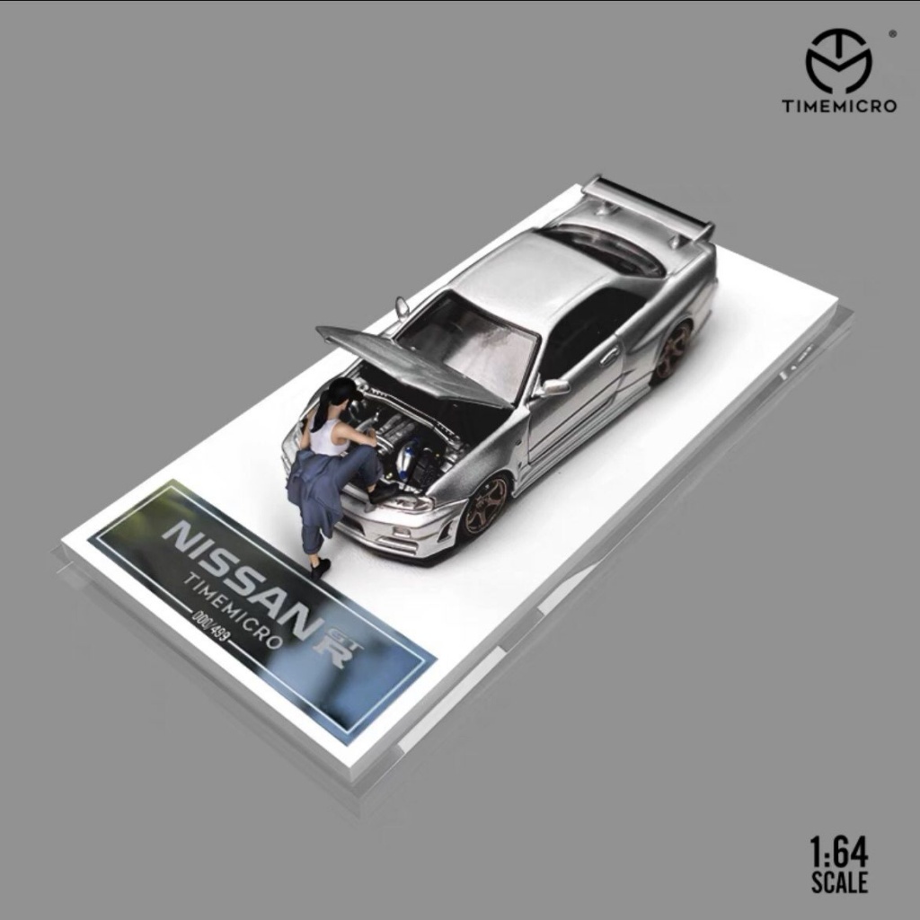 Time Micro 1/64 GTR R34 อัลลอย จําลอง โมเดล รถ ของเล่นเด็กผู้ชาย ...