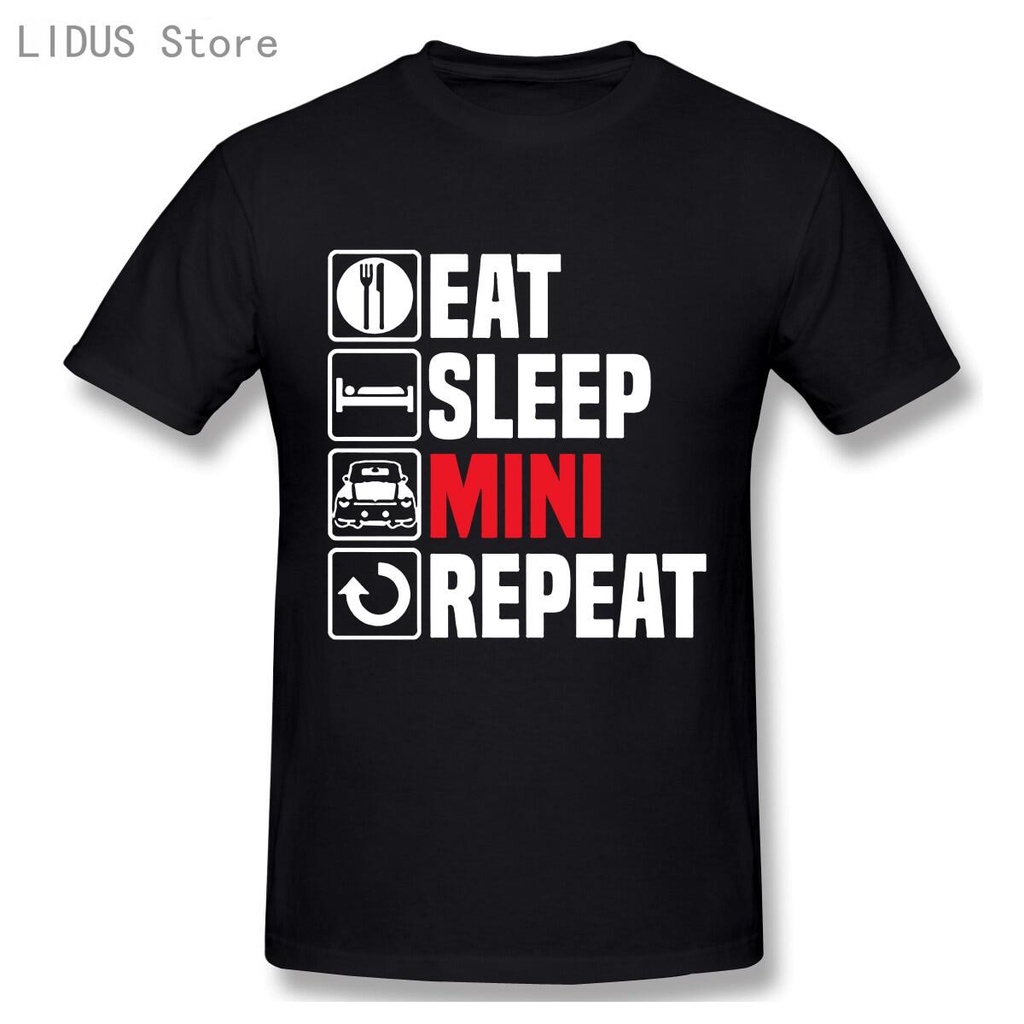 เสื้อยืด Eat Sleep Mini Repeat T Shirt Funny Dad Birthday Cooper Car ...