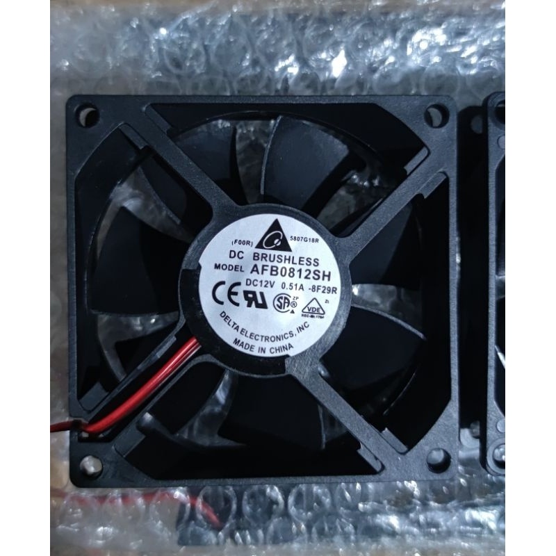 พัดลมระบายความร้อน Delta AFB0812SH 8 ซม. 80*80*25 มม. 8025 12V 0.51A ... พัดลมระบายความร้อน Delta AFB0812SH 8 ซม. 80*80*25 มม. 8025 12V 0.51A ...