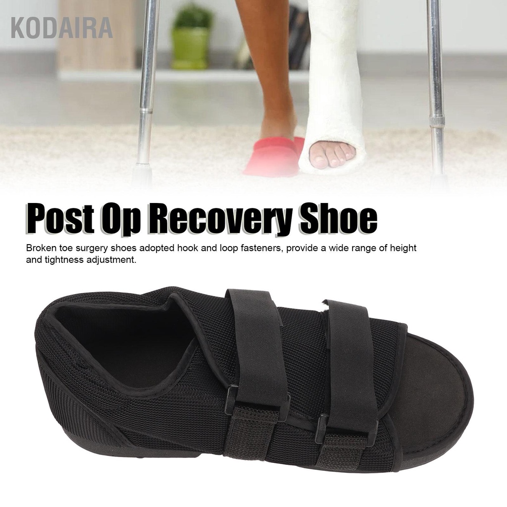 KODAIRA Post Op รองเท้าปรับความสูงได้ Hard Soe Toe Orthopaedic Support ...