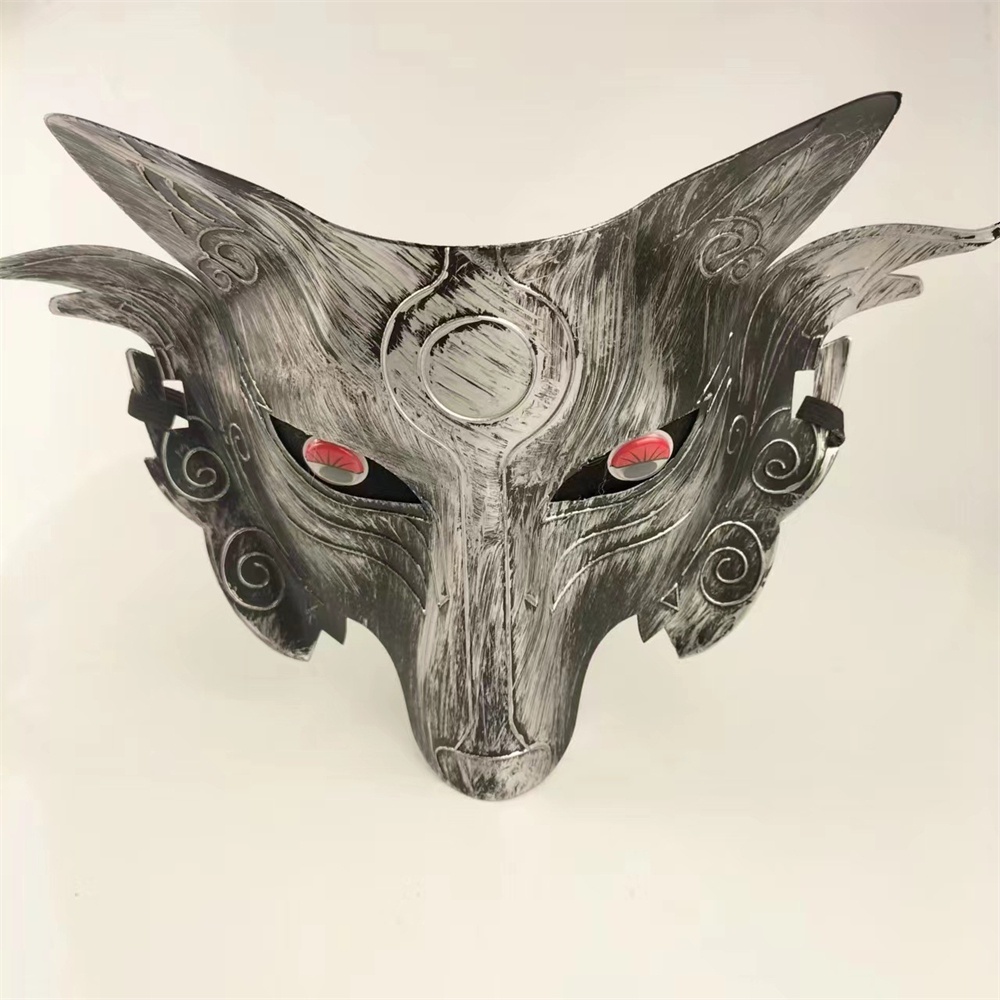 ღ Wolf Head Mask Scary Werewolf-mask Funny Halloween Half Face Mask ...